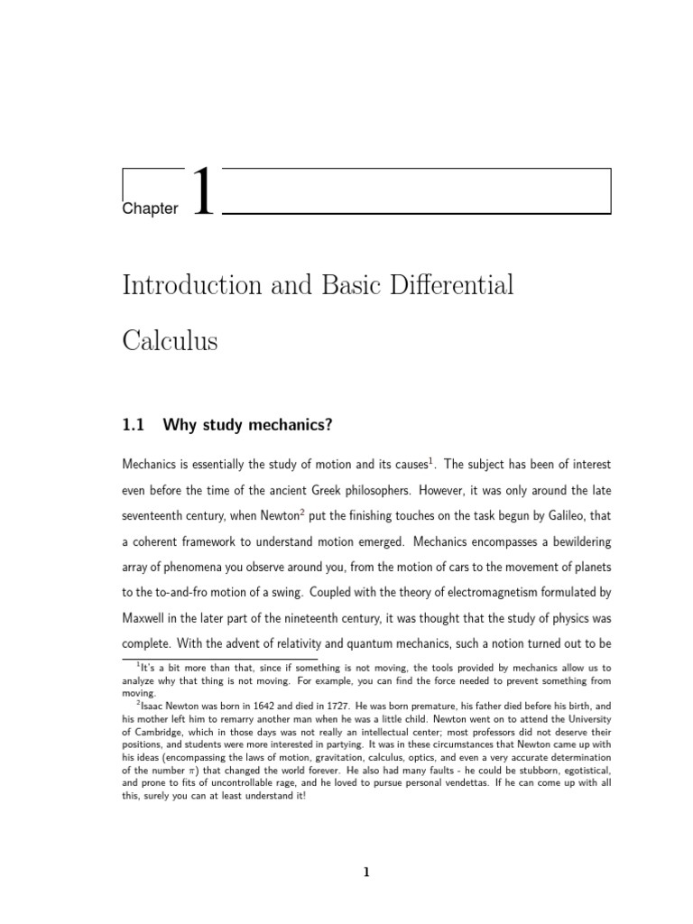 Introduction To Basic Differential Calculus | PDF | Classical Mechanics ...