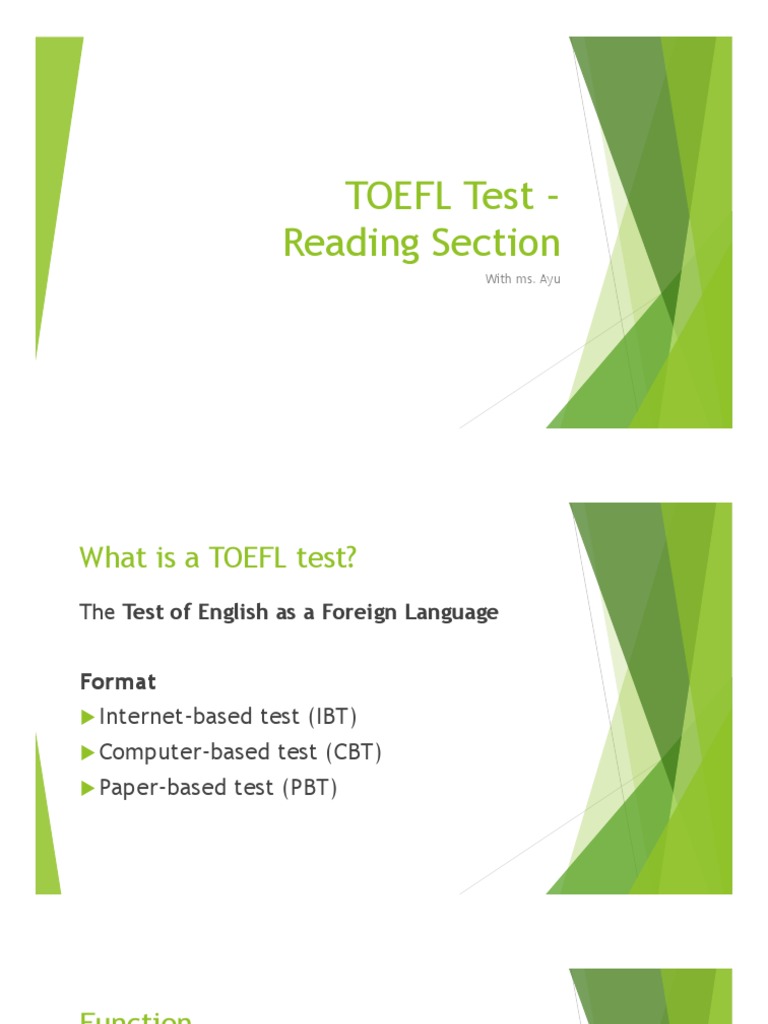 TOEFL Reading Section Guide | PDF | Career & Growth | Language Arts ...