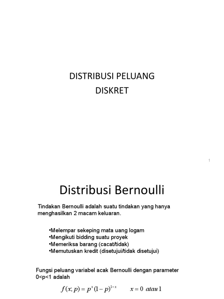 (Ppt-5) Distribusi Peluang Diskret | PDF