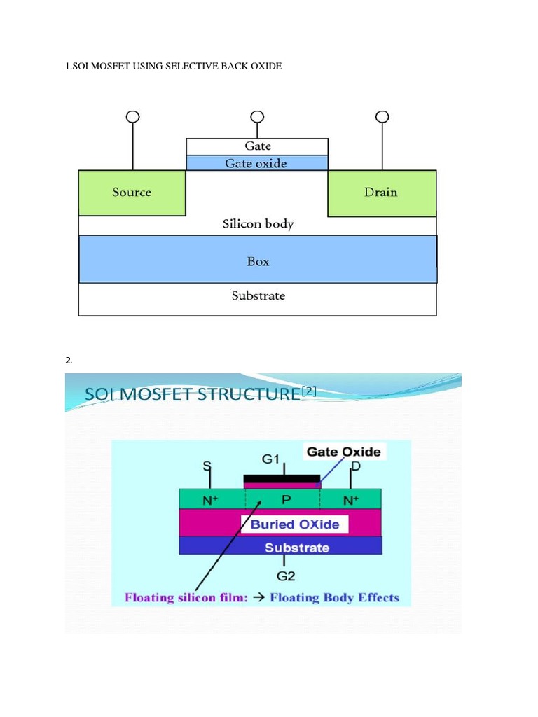 SOI MOSFET with Selective Back Oxide | PDF