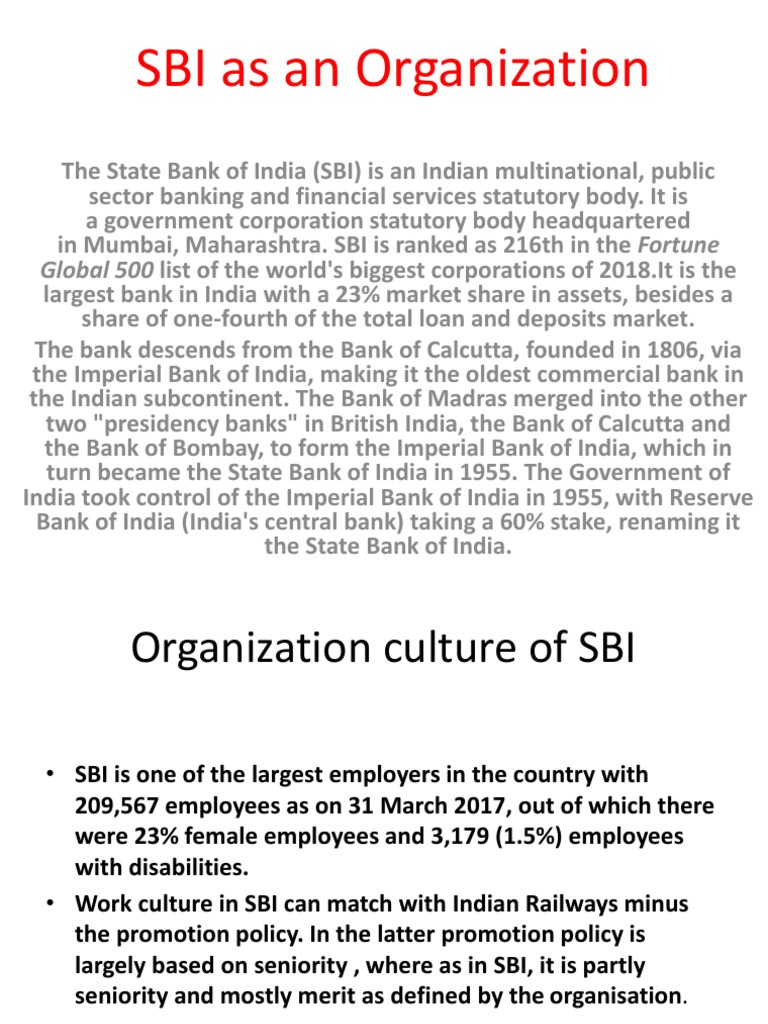 SBI As An Organization: Global 500 List of The World's Biggest ...