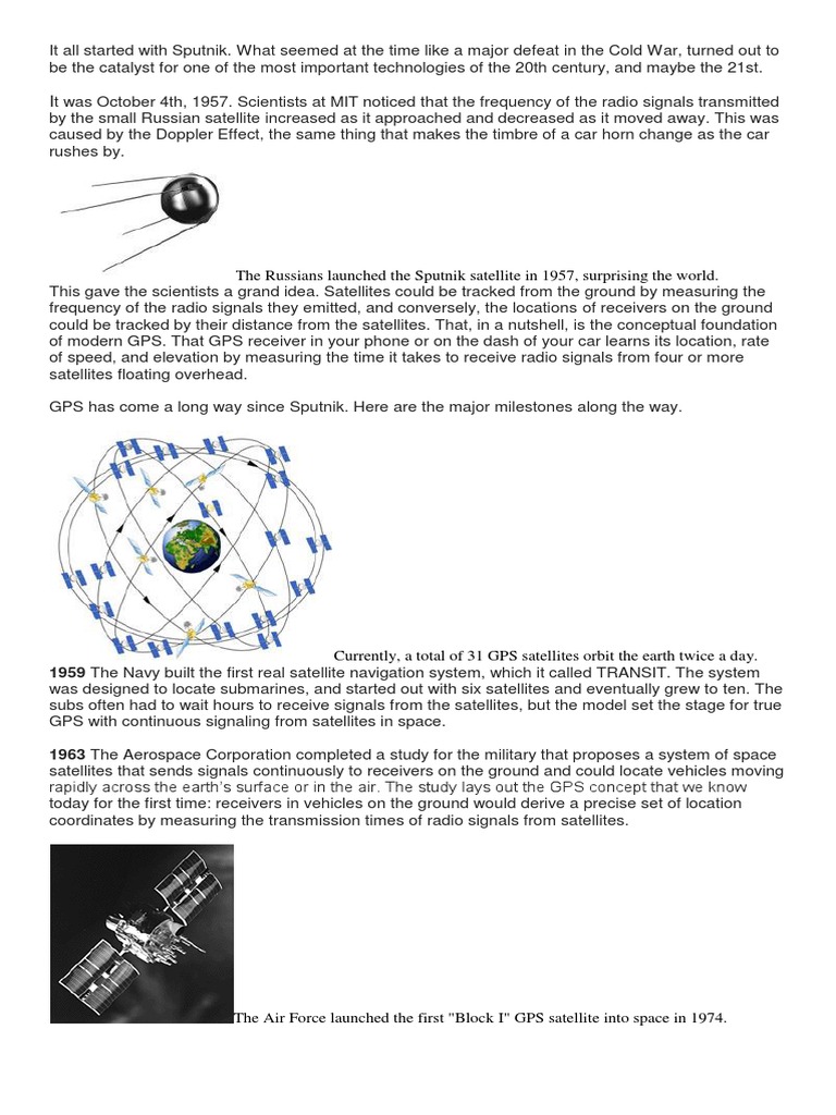 The History and Development of GPS: From Sputnik to the Global ...