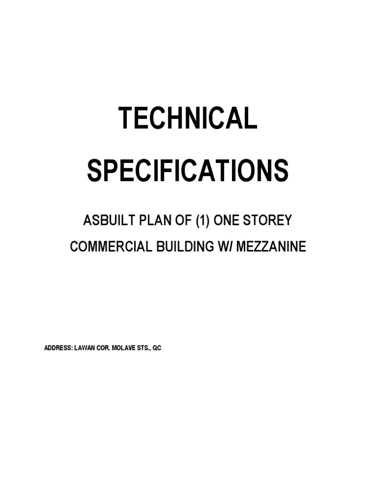 Commercial Building Technical Specifications | PDF | Specification ...