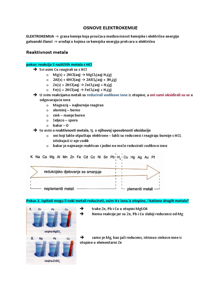 Osnove Elektrokemije | PDF