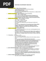 Writers in All 17 Regions of The Philippines | PDF | Philippines