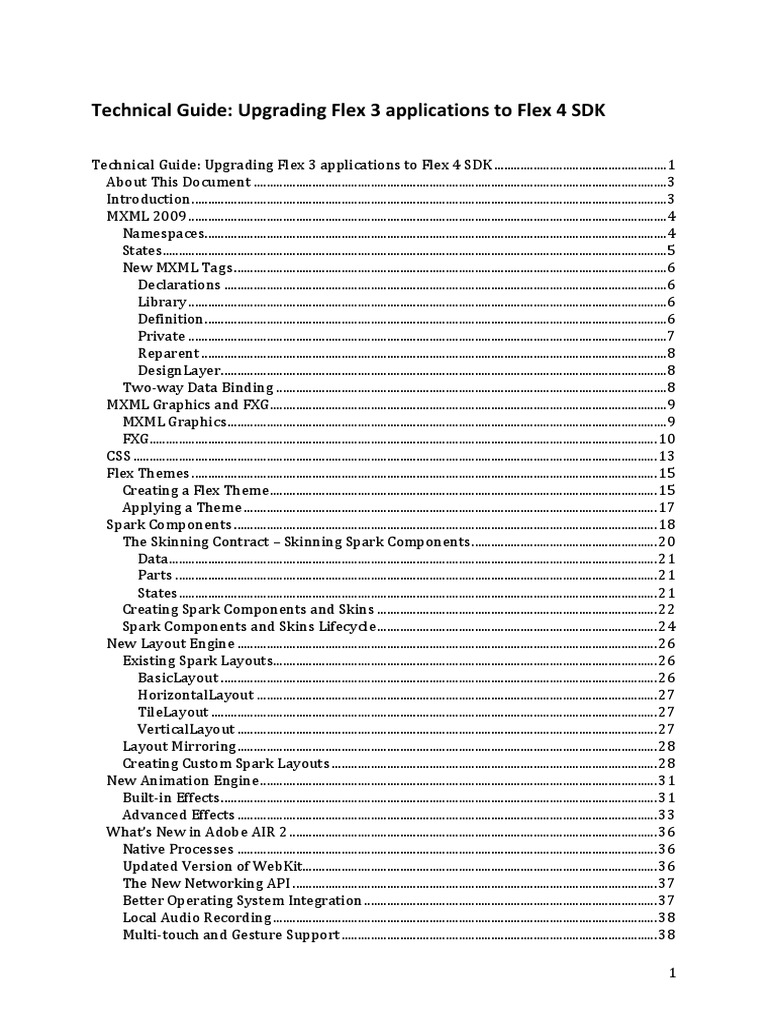 Technical Guide: Upgrading Flex 3 Applications To Flex 4 SDK | PDF ...