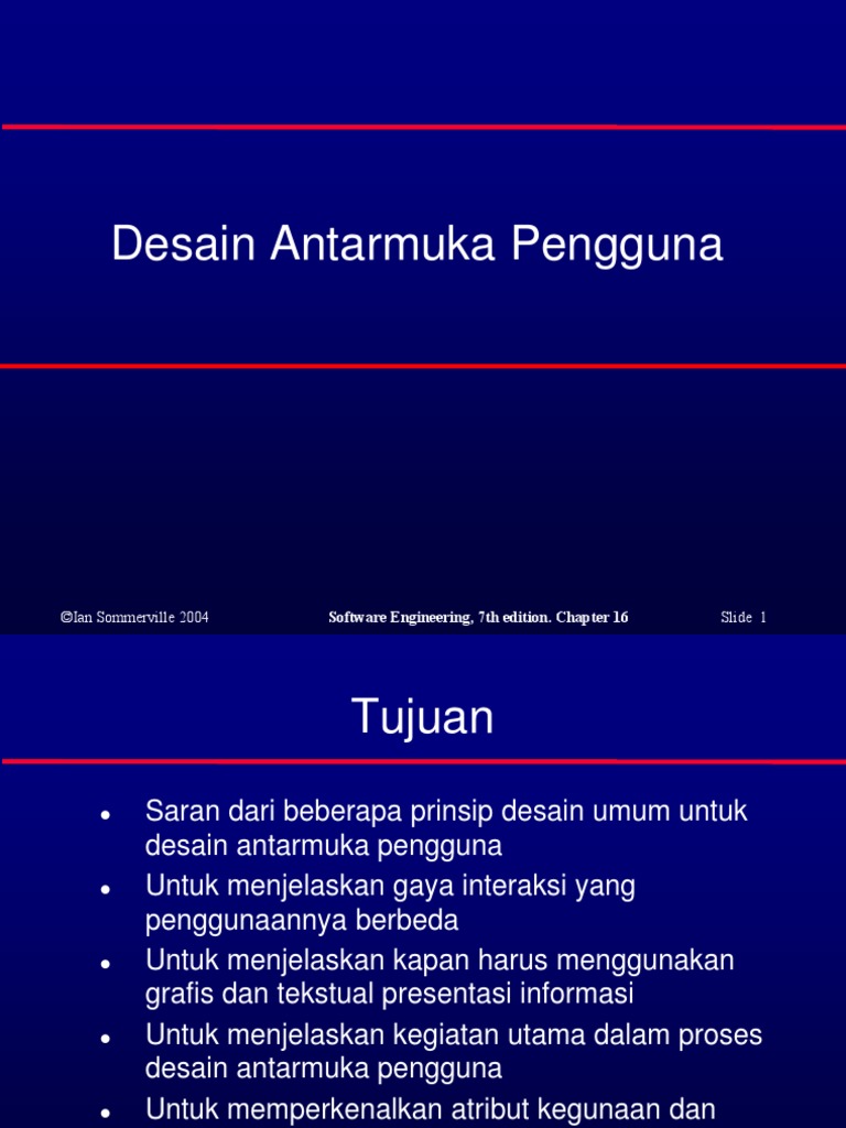 ch16 User Interface Design | PDF
