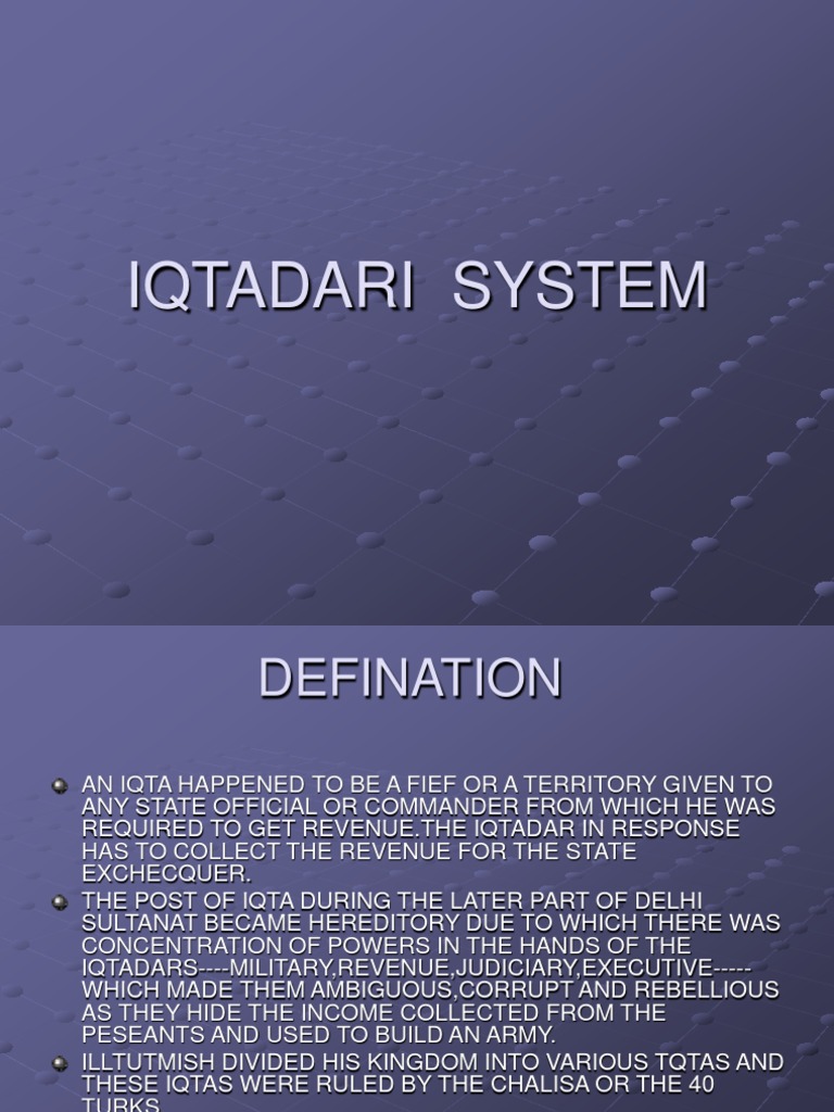 Iqtadari System | PDF