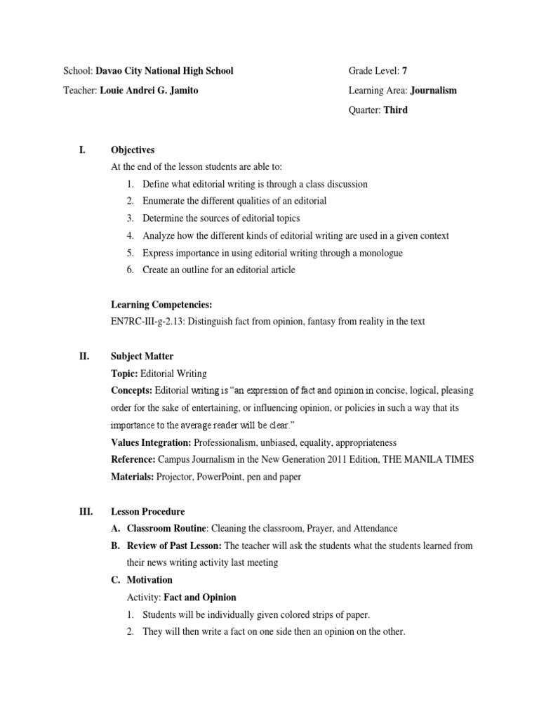 Journalism - Editorial Writing | PDF | Opinion | Newspapers