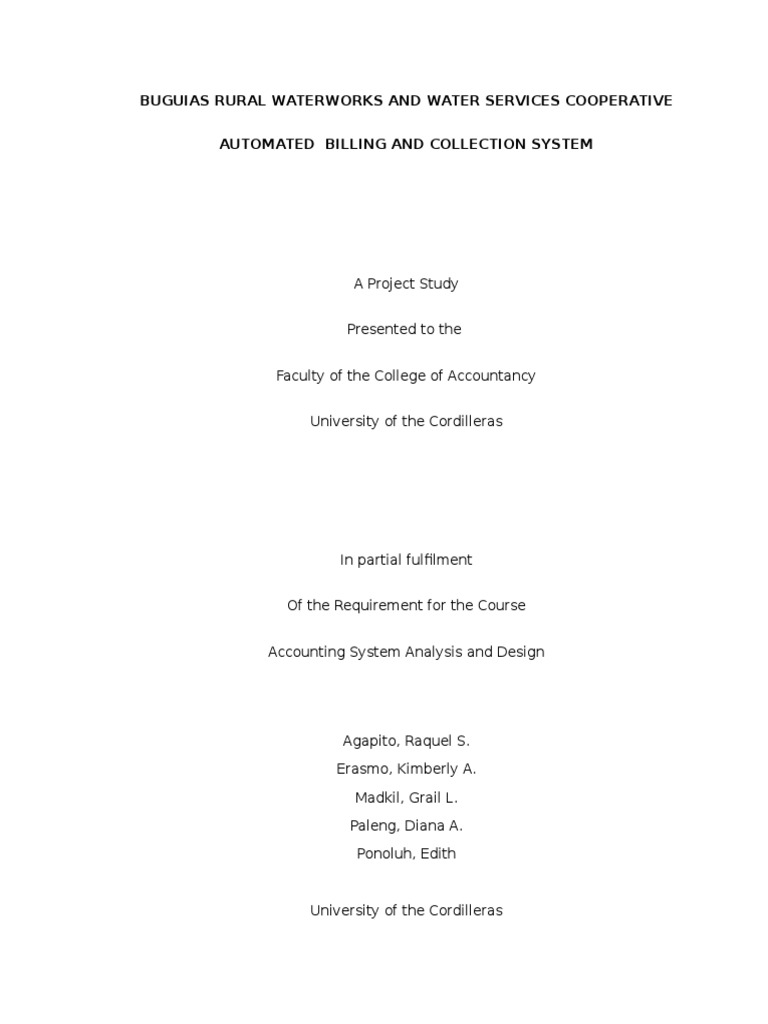 Automated Billing Collection System | PDF | Business | Computing And ...