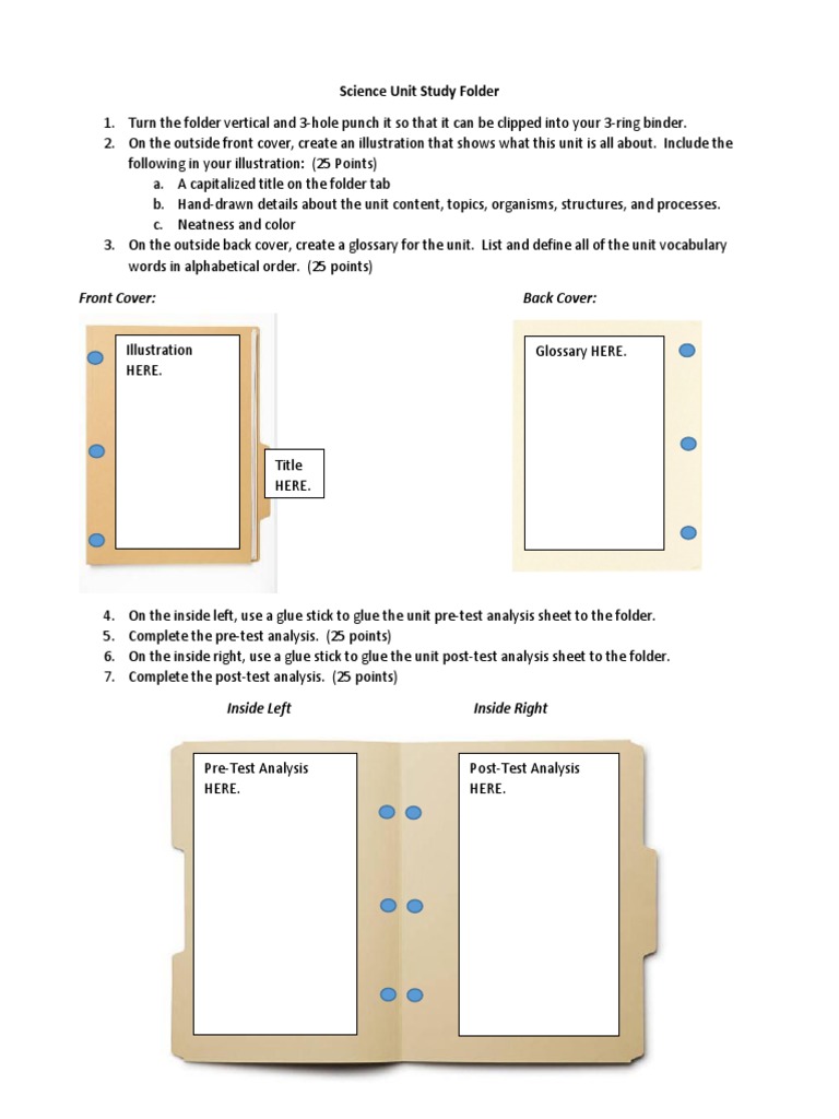 Science Unit Study Folder Guide | PDF | Teaching Methods & Materials ...