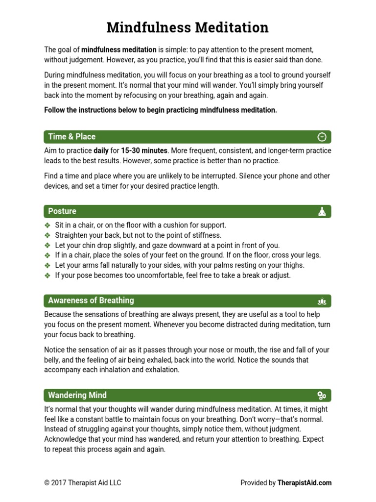How To Practice Mindfulness Meditation PDF | PDF | Breathing | Mindfulness