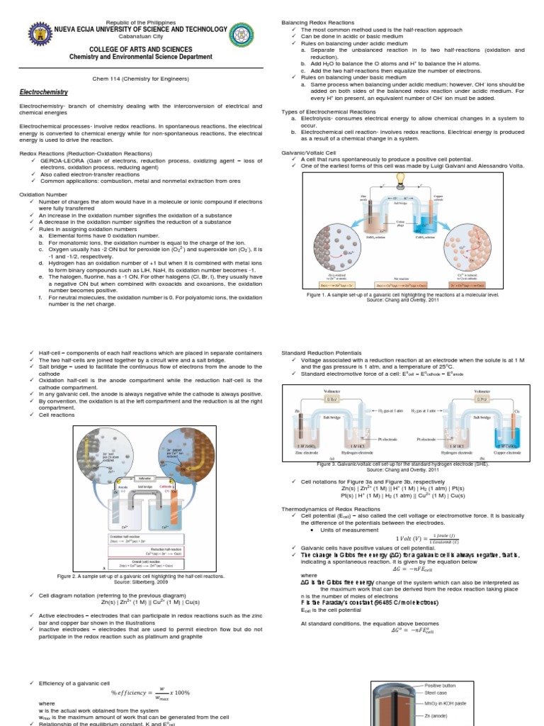 Understanding Electrochemistry Basics | PDF | Redox | Electrochemistry