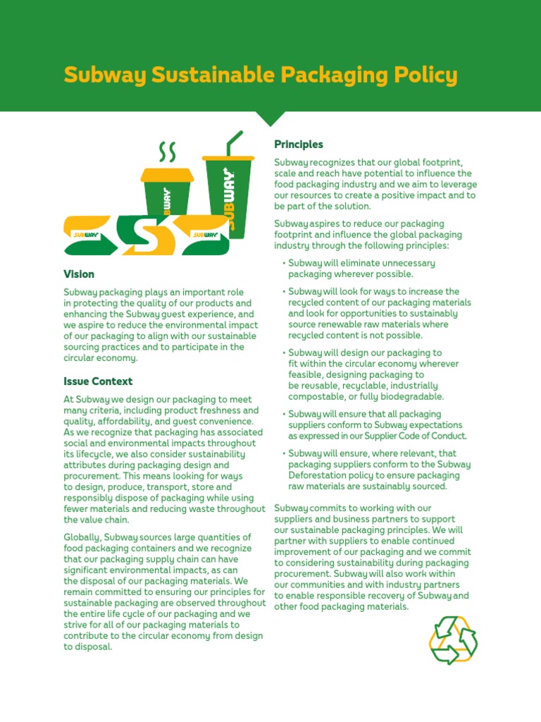 Sustainable Packaging Policy | PDF | Packaging And Labeling ...