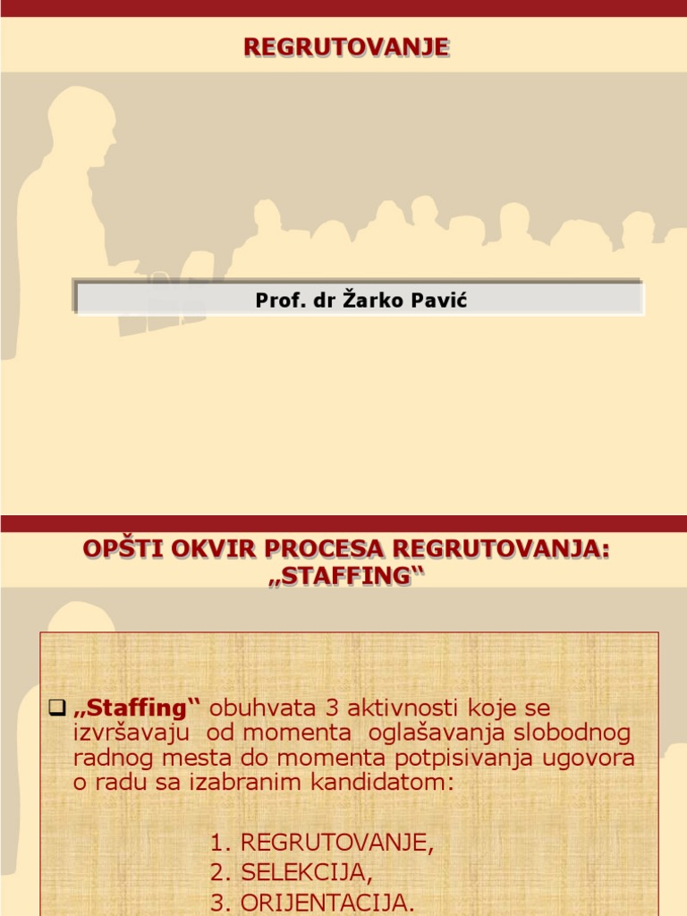 3.lekcija Regrutovanje | PDF