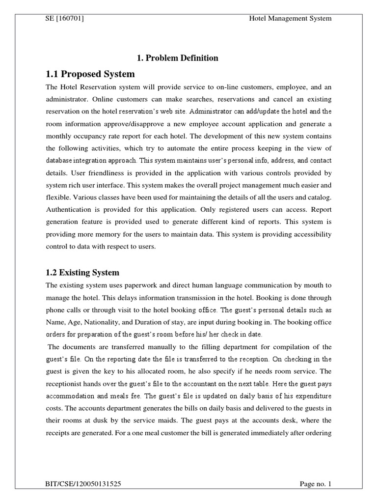 Hotel Management System Overview | PDF | Software Testing | Software ...