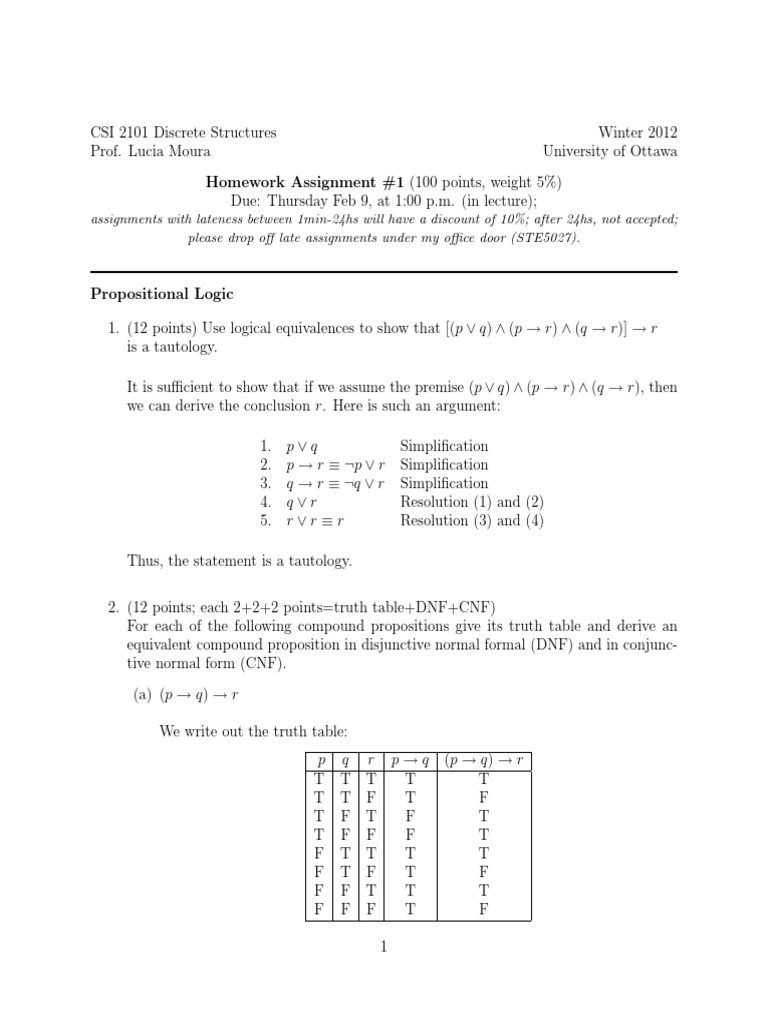A1 Sol | PDF | Syntax (Logic) | Argument