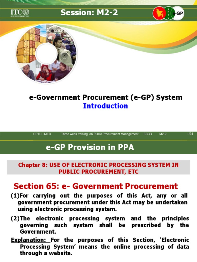 E-Government Procurement System E-GP Intro | PDF | E Government ...