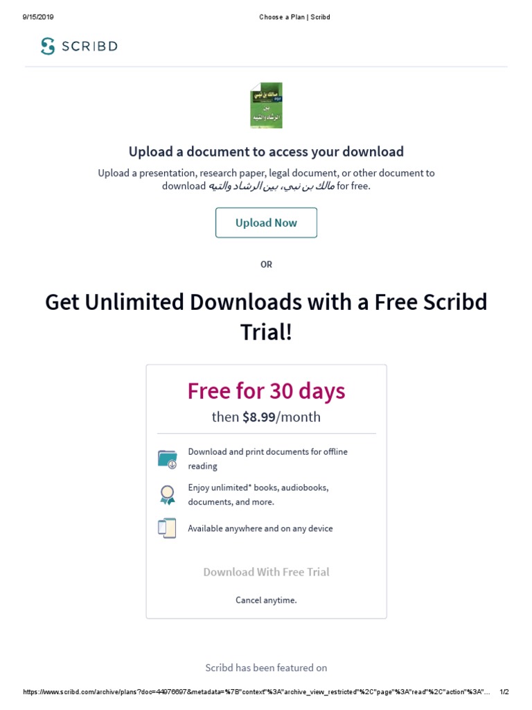 Choose A Plan - Scribd | PDF