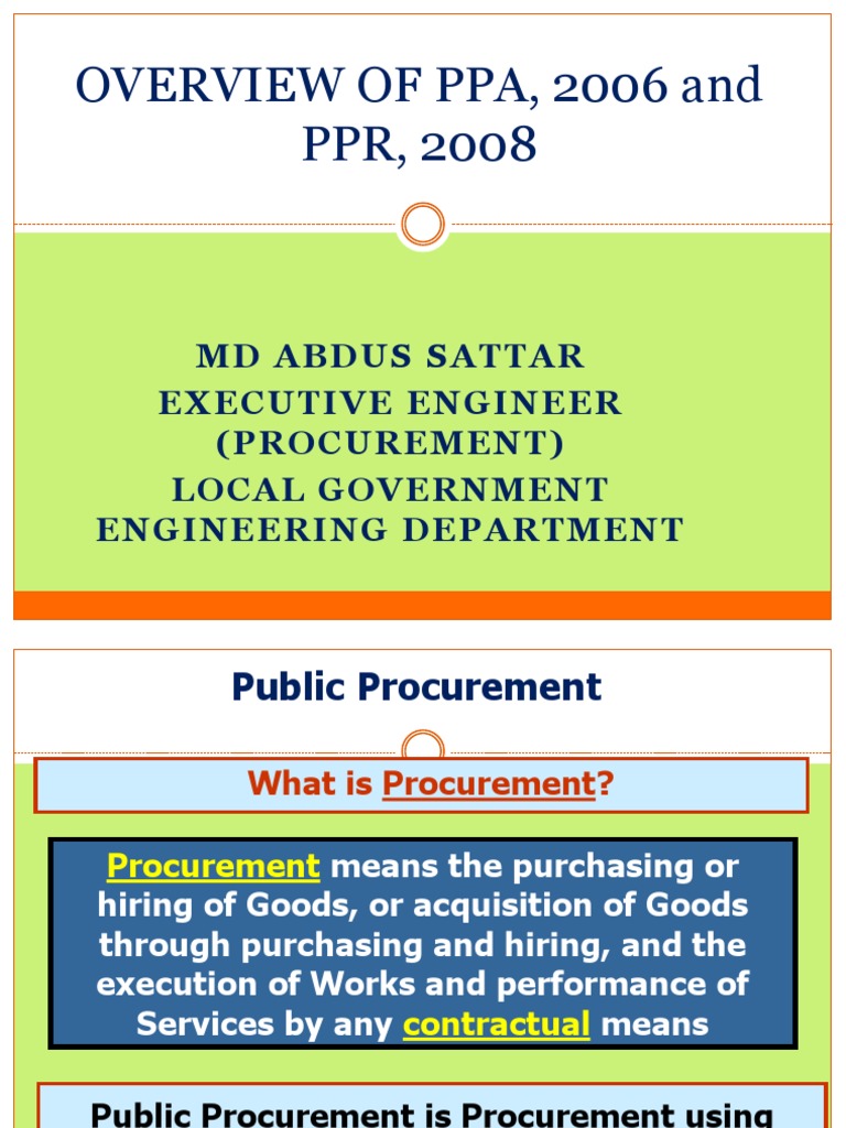 Overview of Ppa, 2006 and PPR, 2008 | PDF | Government | Public Sphere