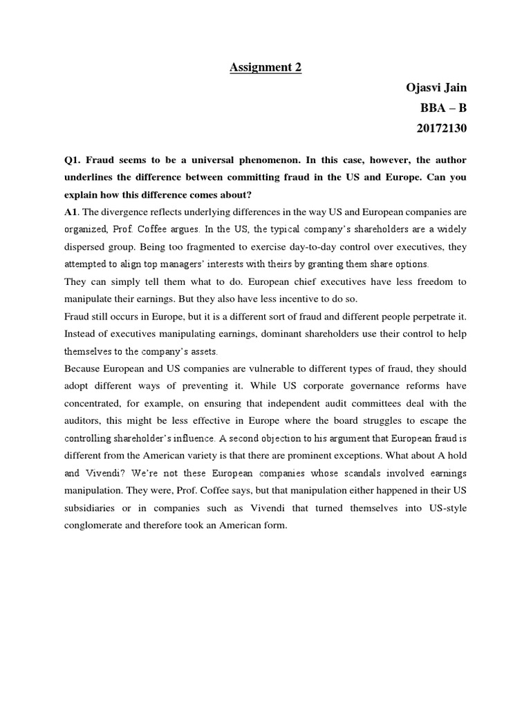 CCM Assignment 2 | PDF | Corporate Governance | Companies