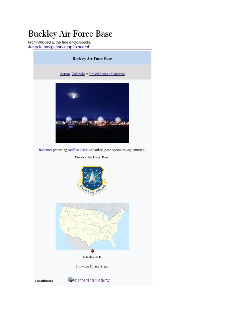 Buckley Air Force Base | PDF | Military Units And Formations | Military ...