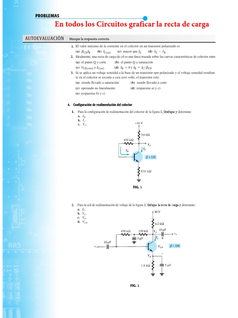 Análisis de Rectas de Carga en Transistores | PDF | Transistor ...