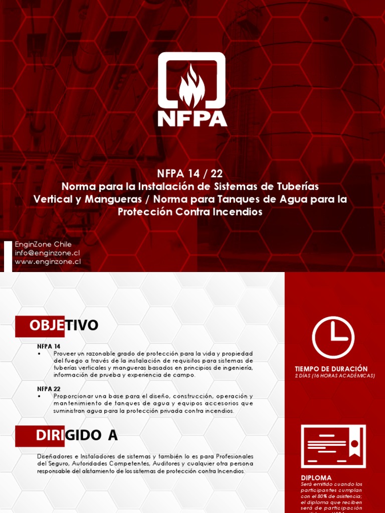Normas NFPA 14 y 22 para Protección Contra Incendios | PDF | Tanques ...