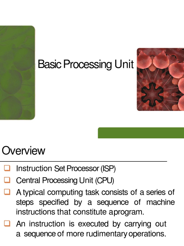 Unit 3 Basic Processing Unit | PDF | Central Processing Unit | Input/Output