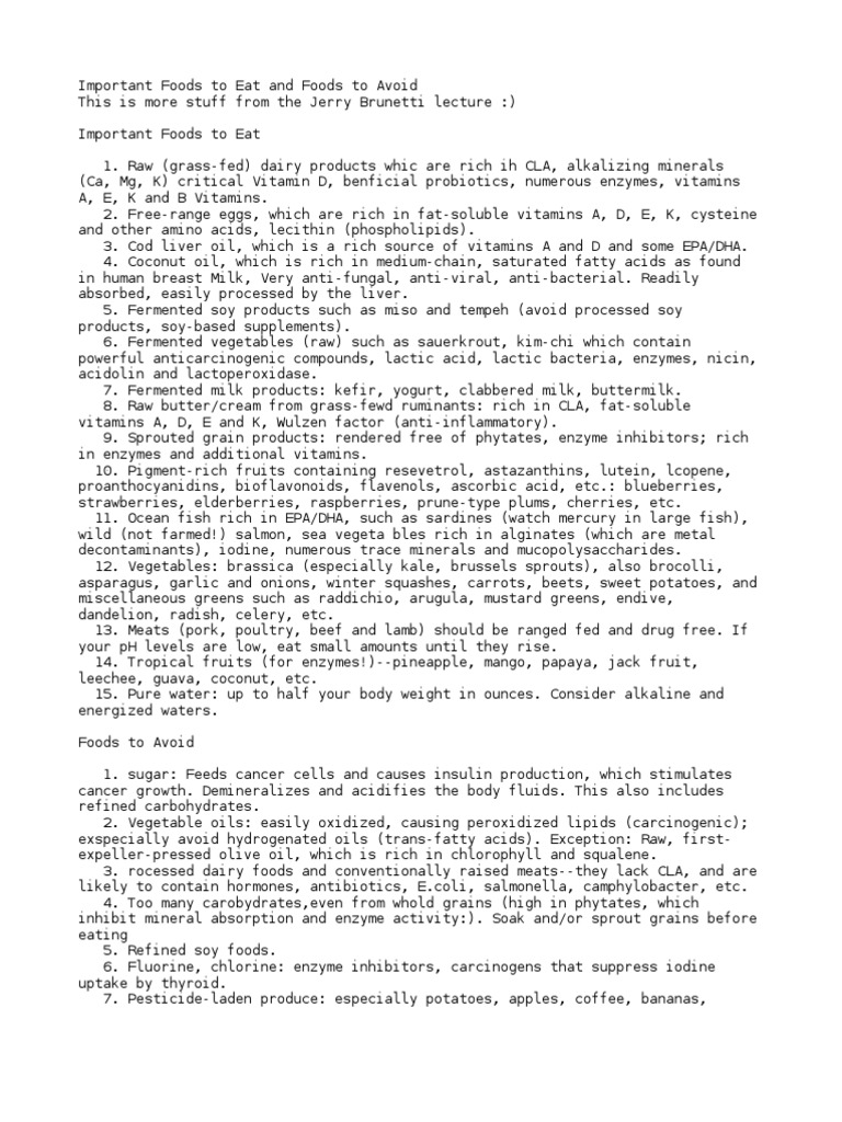 Jerry Brunetti - Food As Medicine | PDF | Business