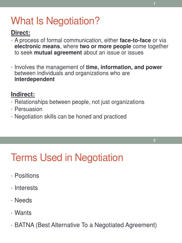Negotiation | PDF | Negotiation | Communication