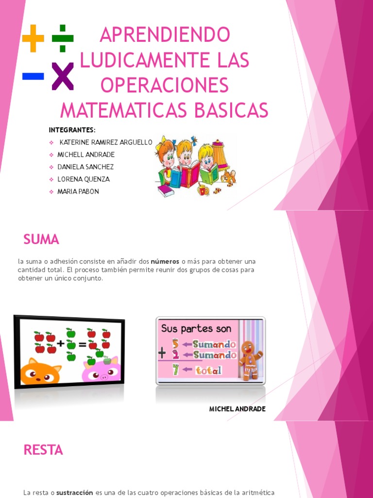 Aprendiendo Ludicamente Las Operaciones Matematicas Basicas | PDF ...