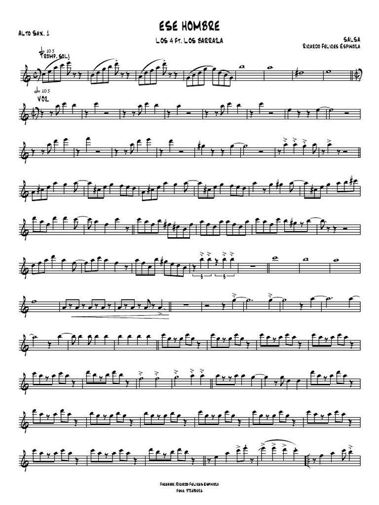 Partitura Banda - Ese Hombre (Daniela Darcourt) | PDF