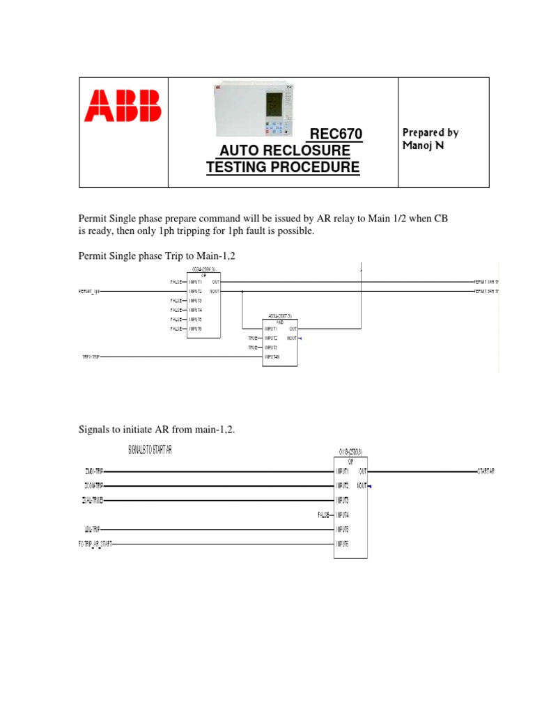REC670 Line AR Testing | PDF