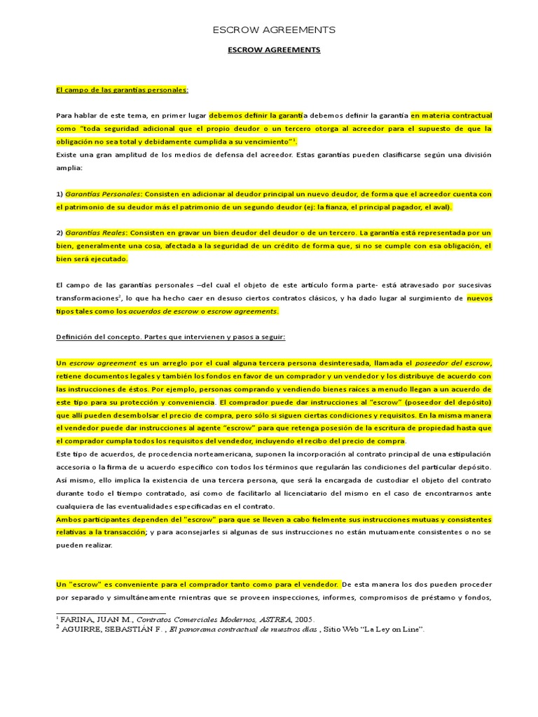 Escrow Agreements | PDF | Software | Business