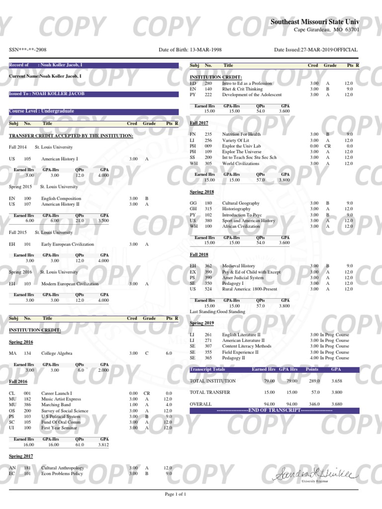 Transcript | PDF | Academia | Psychology