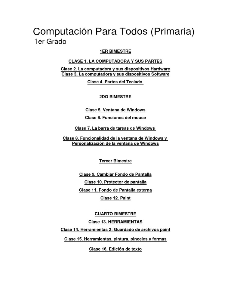 Computación Primaria 1-6 | PDF | Microsoft Windows | Microsoft PowerPoint