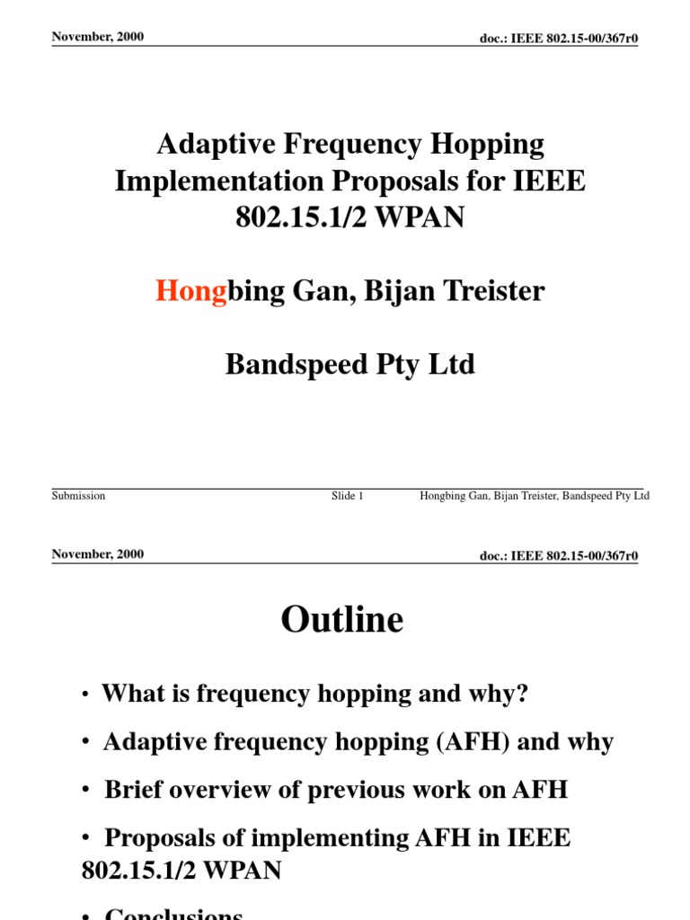 00367r0P802 15 TG2 Adaptive Frequency Hopping | PDF | Orthogonal Frequency Division Multiplexing ...