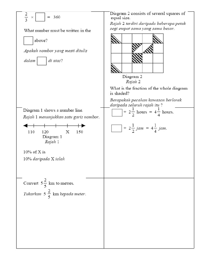 Modul Matematik Upsr | PDF | Mass | Fraction (Mathematics)
