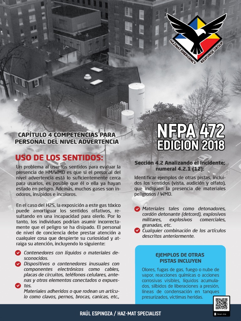 Tips Competencias NFPA 472 | PDF