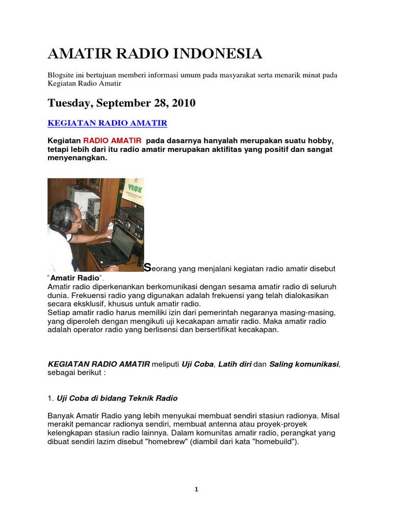 Amatir Radio Indonesia 15 0717 | PDF | Perjalanan