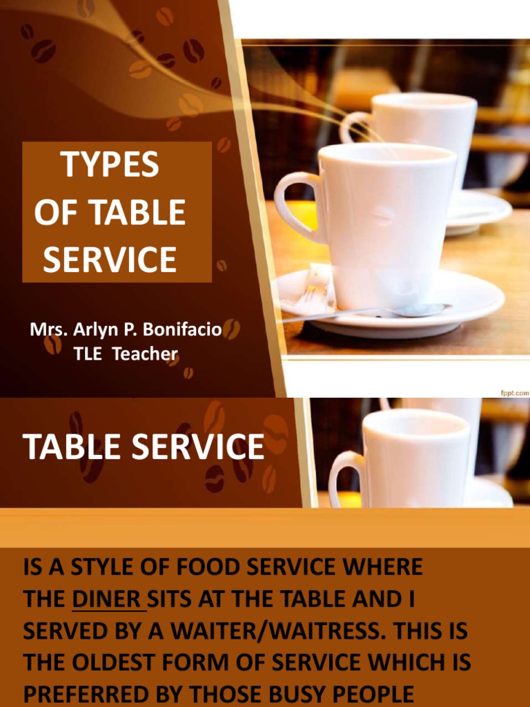 Types of Table Service | Download Free PDF | Buffet | Foodservice