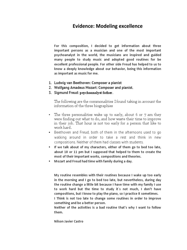 Evidence Modeling Excellence | PDF