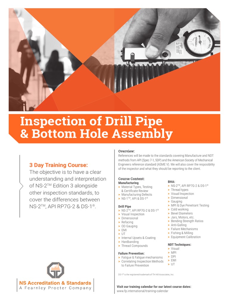 PBx6Q NS DP BHA Training Flyer | PDF | Nondestructive Testing | Pipe ...