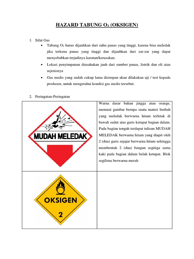 Hazard Tabung Oksigen | PDF