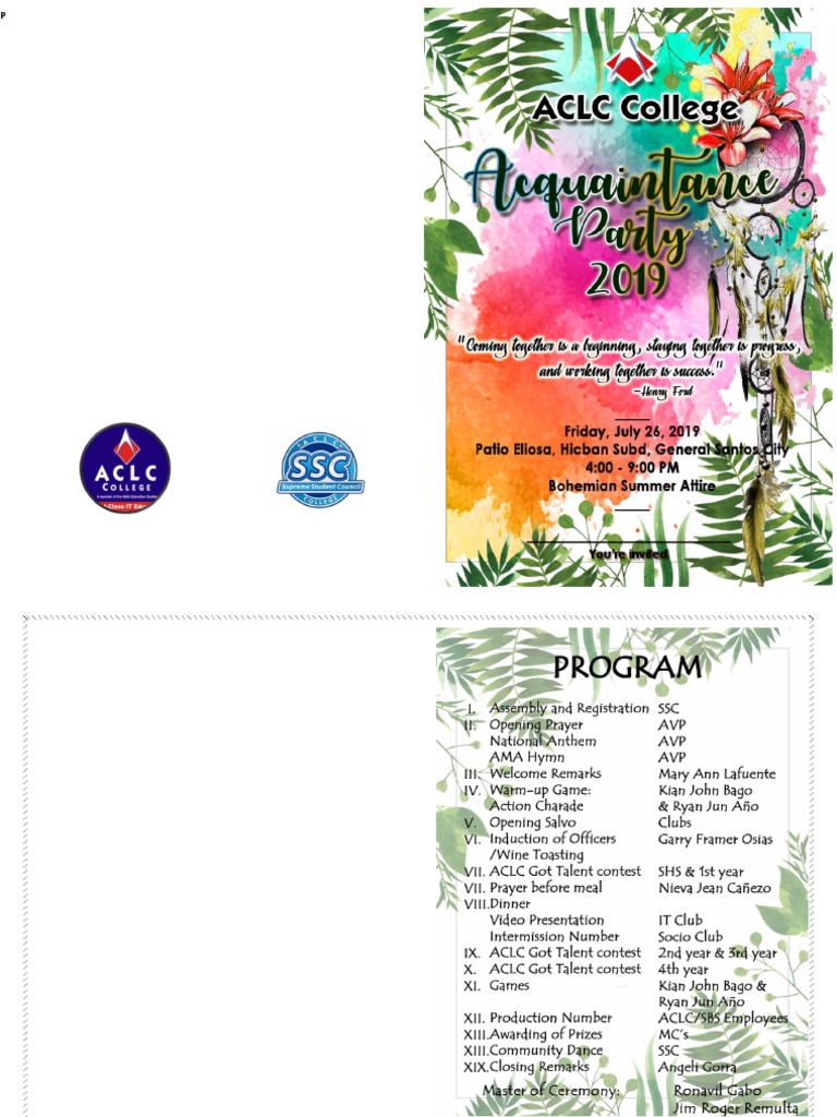 Acquaintance Invitation Letter | PDF