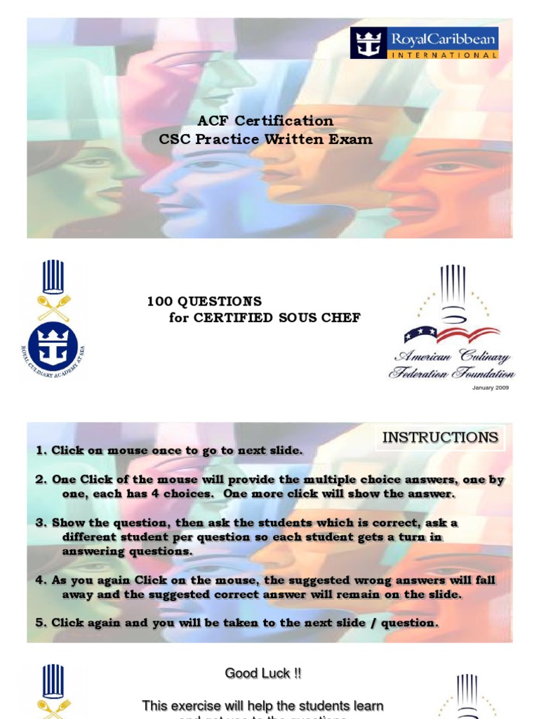 CSC Practice ACF Written Exam | Download Free PDF | Grilling | Cereals