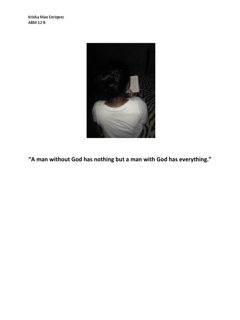 A Man Without God Has Nothing But A Man With God Has Everything. | PDF