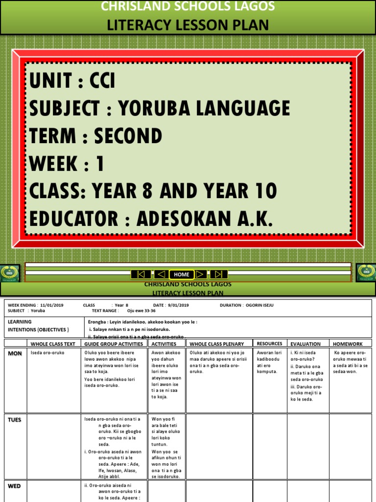 1st 2nd Term Template | PDF | Nigeria | Teaching