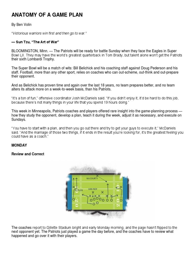 Anatomy of A Game Plan | PDF | New England Patriots | Tom Brady